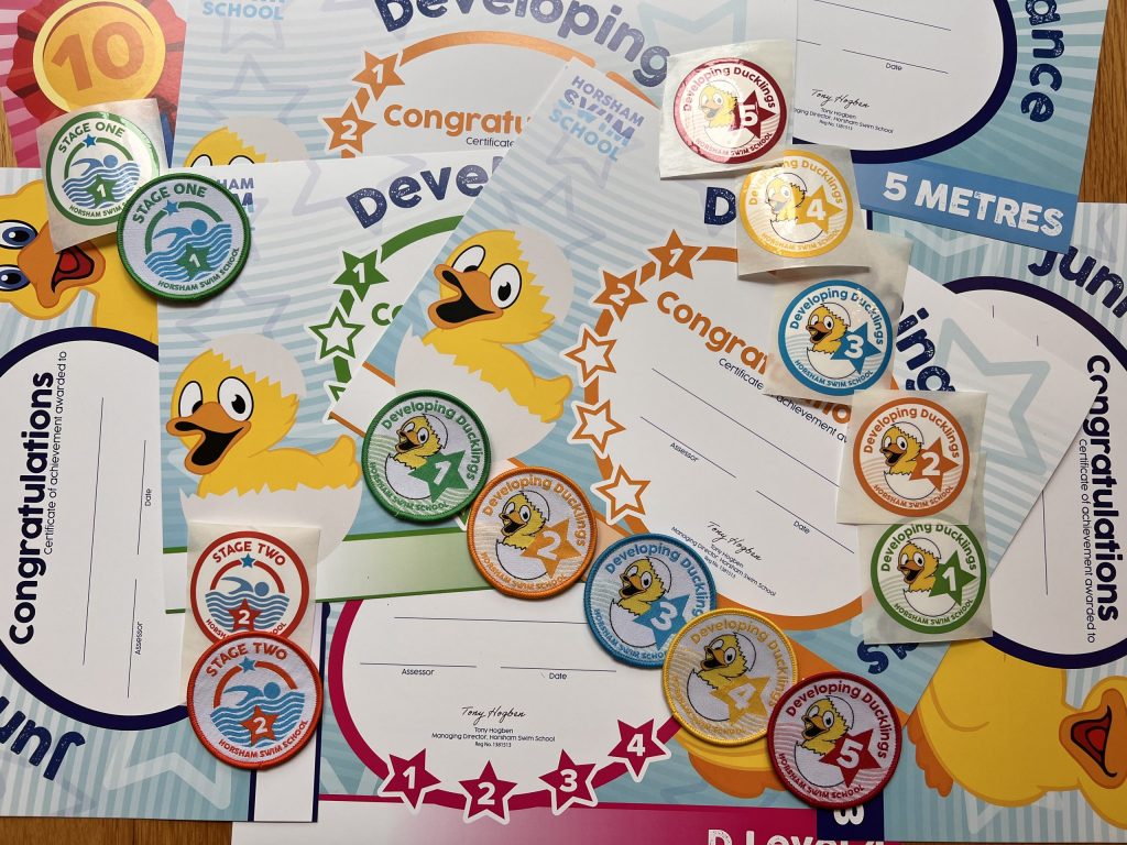 Learning to Swim Stage 1 ( LTS1) Award Certificate and Badge - Horsham ...